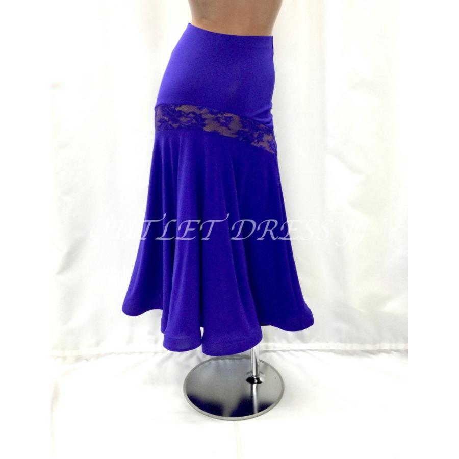 社交ダンス・ダンス衣装 JJオリジナル サテンレーススカート サファイア 【009SK】 S,M,Lサイズ 定価：29,700円（税込 ...