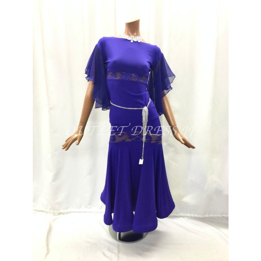 社交ダンス・ダンス衣装 JJオリジナル サテンレーススカート サファイア 【009SK】 S,M,Lサイズ 定価：29,700円（税込 ...