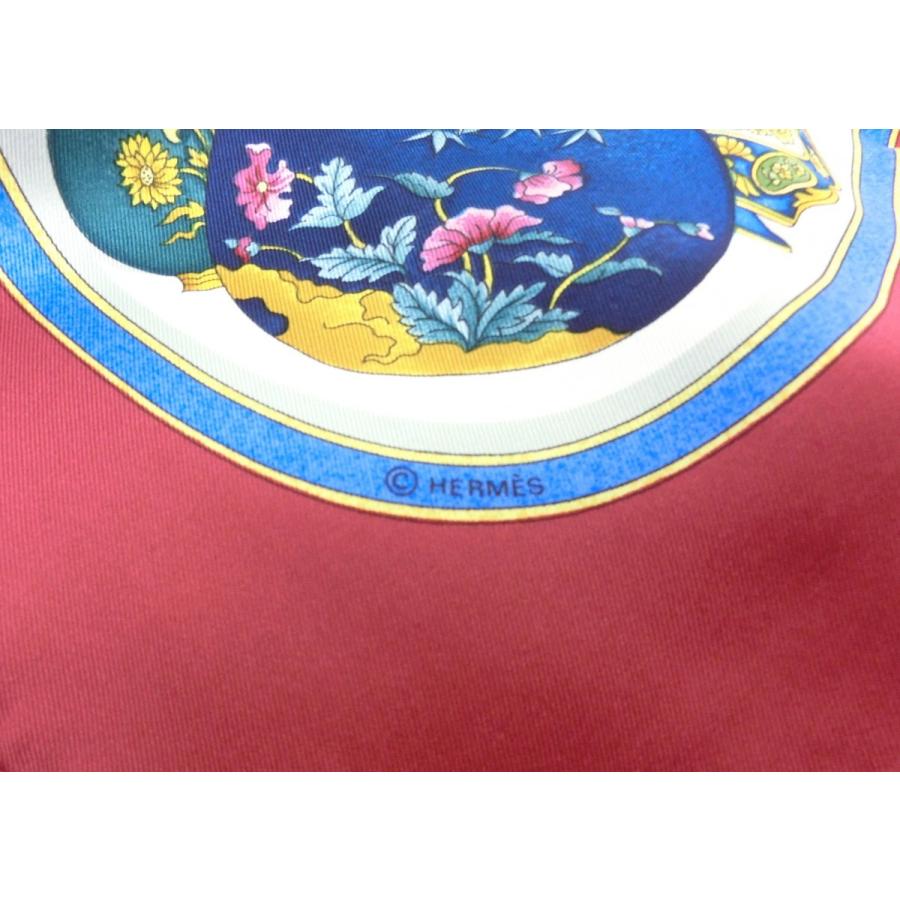 HERMES エルメス スカ―フ 香水瓶柄 カレ90 Qu importe le Flacom ボルドー系 : DANDELION ...