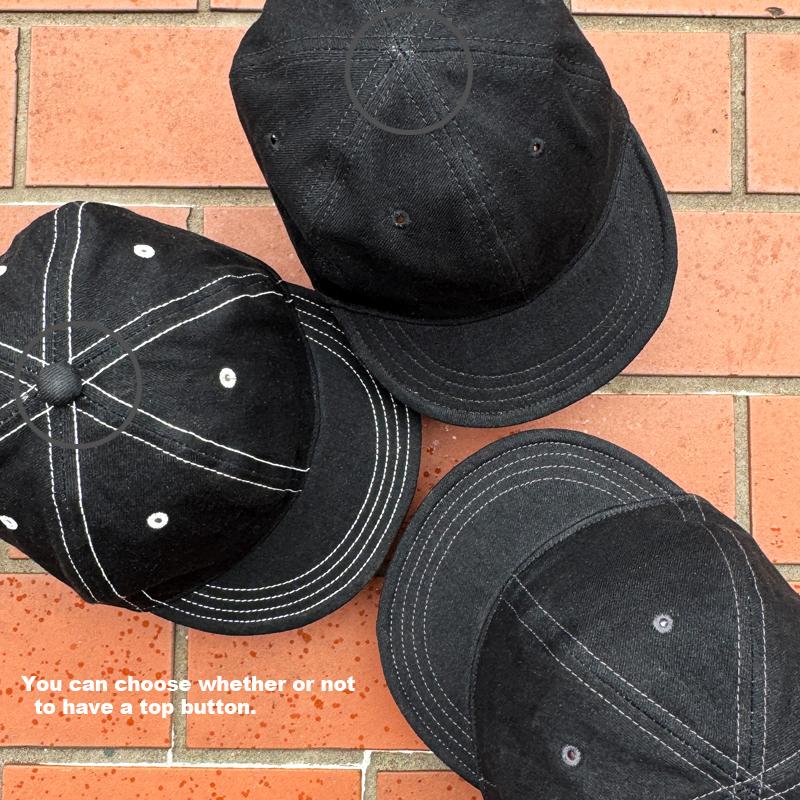 ブラック×ブラックセルビッチデニム ベースボールキャップ 送料無料 大きいサイズ denim hat 帽子 メンズレディース 日本製 D ...