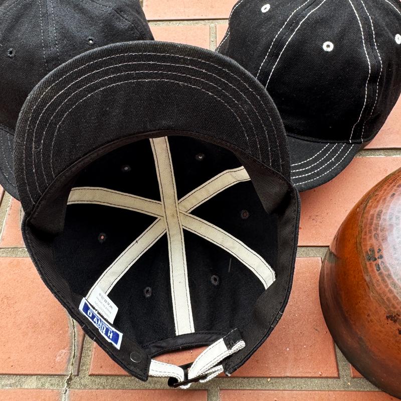 ブラック×ブラックセルビッチデニム ベースボールキャップ 送料無料 大きいサイズ denim hat 帽子 メンズレディース 日本製 D ...