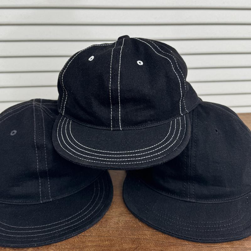ブラック×ブラックセルビッチデニム ベースボールキャップ 送料無料 大きいサイズ denim hat 帽子 メンズレディース 日本製 D ...