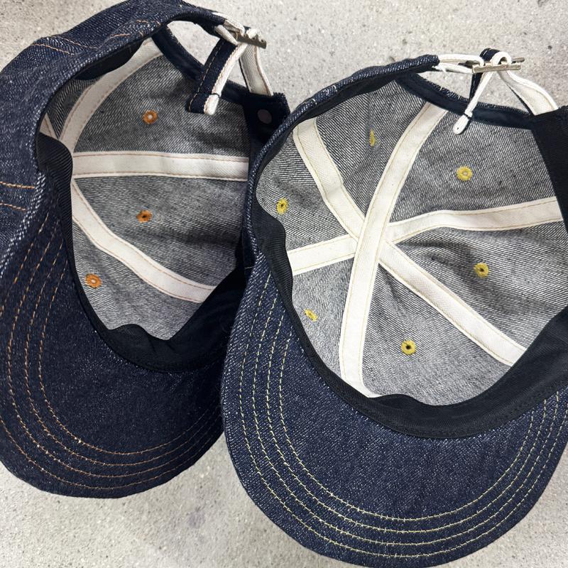 キバタセルビッチデニム ベースボールキャップ タテ落ち ザラ感 送料無料 大きいサイズ denim hat 帽子 メンズレディース 日本製 D ...