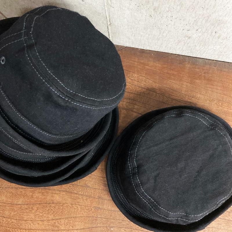 ポークパイハット 12オンスセルビッチデニムBLACK×BLACK ポークパイハット 12オンスセルビッチデニムBLACK×BLACK