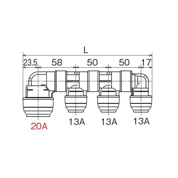 WH1型 P回転ヘッダー GE型ヘッダー IN20A×OUT13A WH1C-GE03 連結数3 : : 104674010108 : ダンドリープロYahoo!店 - 通販 - Yahoo ...