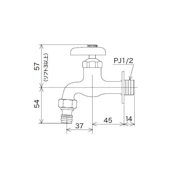 KVK ガーデンseries 屋外ホース接続ニップル付横水栓 固定こま K4SPZ 寒冷地仕様 : : ダンドリープロYahoo!店 - 通販 - Yahoo!ショッピング