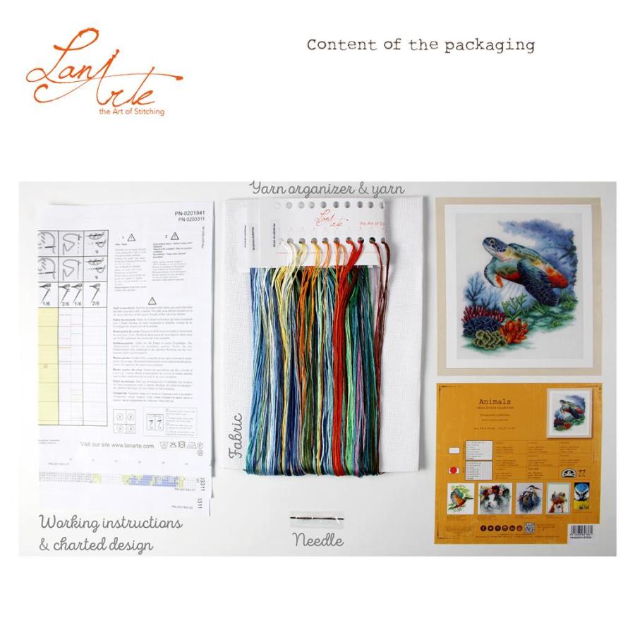 ラナーテ クロスステッチ 刺繍キット 【TREASURES UNDERSEA】 LanArteシリーズ 輸入ししゅうキット ベルギー 中級者 ...