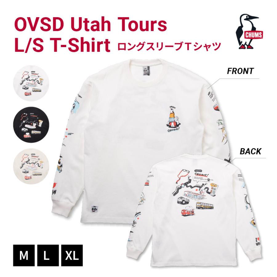 CHUMS チャムス Oversized Utah Tours L/T T-Shrit 長袖Tシャツ メンズ ロンT アウトドア キャンプ ...