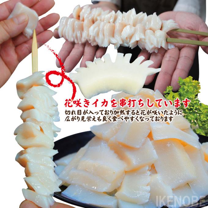 花咲イカ串刺し約90gx2本 あかイカ使用冷凍 イカ焼き いか 中華 紋甲 加熱用 時短調理 刺身ではない お得用 イベント用 BBQ : 4580351840853 : そうざい 男しゃく ...