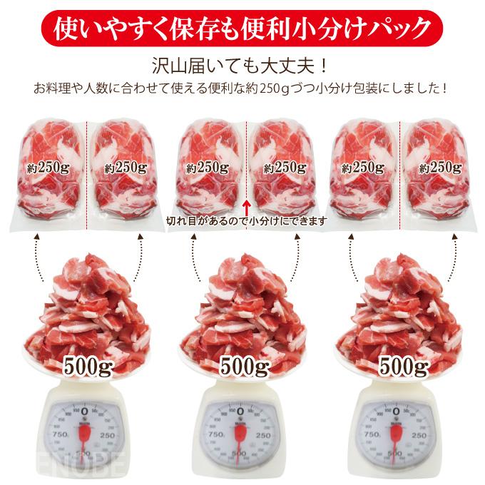 送料無料 カナダ産 豚肉 切り落とし こま肉 冷凍 便利な小分けパック 1.5kg 250g × 6パック 2セット以上購入で増量おまけ付き 微真空パック コマ : そうざい 男しゃく ...