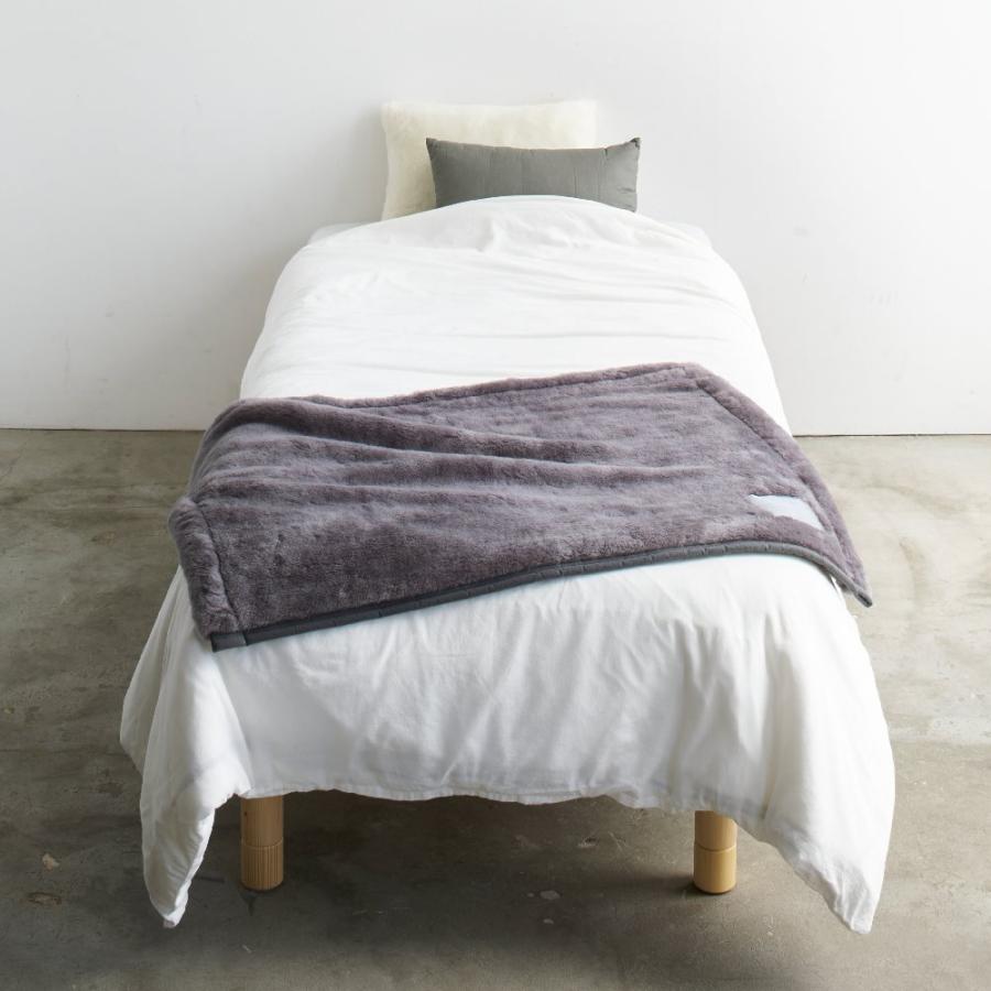 SERENE2 ウールニューマイヤー ブランケットS グレー アイボリー 90×65cm セリーン ひざ掛け 肩掛け 羽織る 毛布 北欧 ナチュラル シンプル モノトーン :las-lp ...