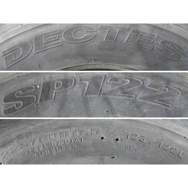 DUNLOP 225/80R17.5 123/122L ダンロップ SP122 中古 7分山 2本セット サマータイヤ 2016年製 ...