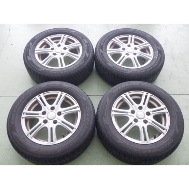 195/65R15 中古 4本セット 夏タイヤ アルミホイール AUTOBACS OVERTAKE RVII 15×6J 2023年製 195/65/15 195/65-15 TW1404 ...
