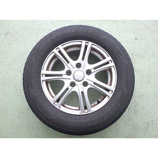 195/65R15 中古 4本セット 夏タイヤ アルミホイール AUTOBACS OVERTAKE RVII 15×6J 2023年製 195/65/15 195/65-15 TW1404 ...