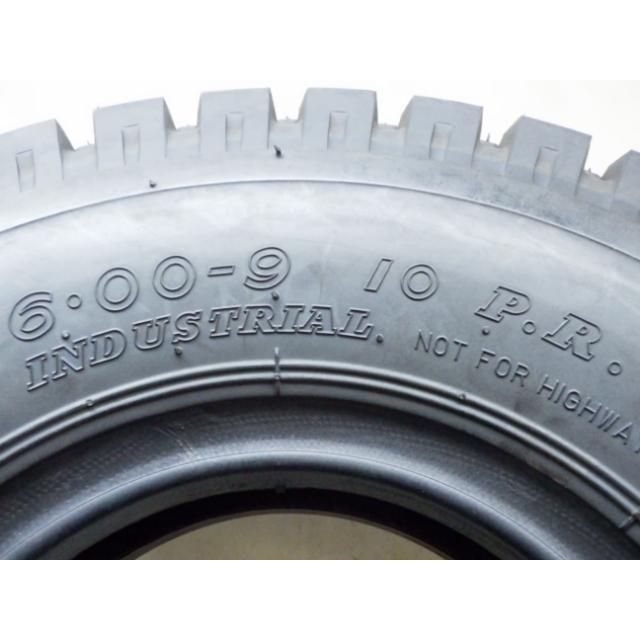 DUNLOP 6.00-9 10PR ダンロップ ELECSAVER FK236 中古 9.9分山 1本のみ フォークリフト 2019年製 ...