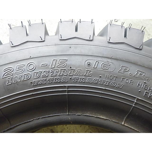 DUNLOP 250-15 16PR ダンロップ POWERLIFTER FK71N 中古 9.9分山 2本セット フォークリフト 2023年製 X1771 : ダルハン ヤフー店 - 通販 ...
