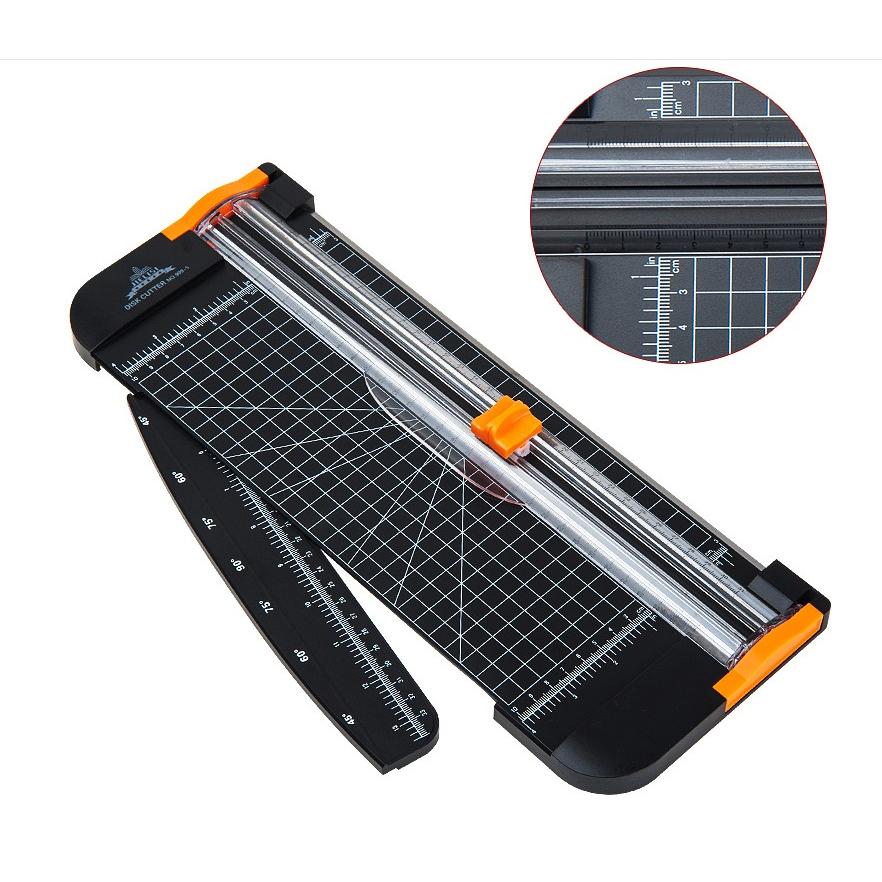 A4対応 ペーパーカッター コンパクト 裁断機 安全 軽量 カッター A2 A3 A4 A5ヨコ対応 12枚 業務 事務 dar ...