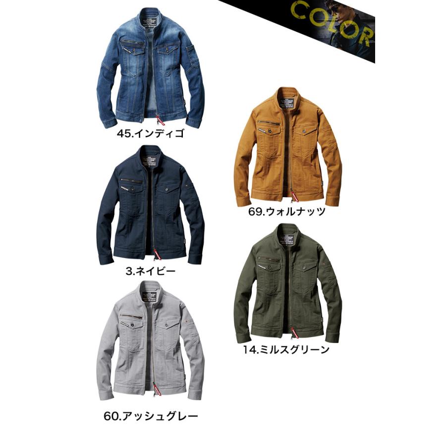 BURTLE バートル デニム 作業着 ジャケット 5001 長袖 ストレッチ メンズ レディース 男女兼用 ブルゾン ジャンパー 作業服 S-3L : 作業服の専門店だるま商店 - 通販 ...