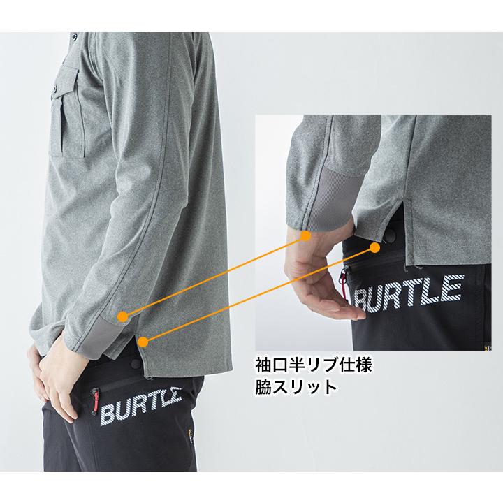 BURTLE バートル ポロシャツ メンズ レディース 長袖 吸汗速乾 ストレッチ 消臭テープ 制電 705 ユニフォーム スポーツ オールシーズン 作業服 作業着 4L-5L : 作業服の ...