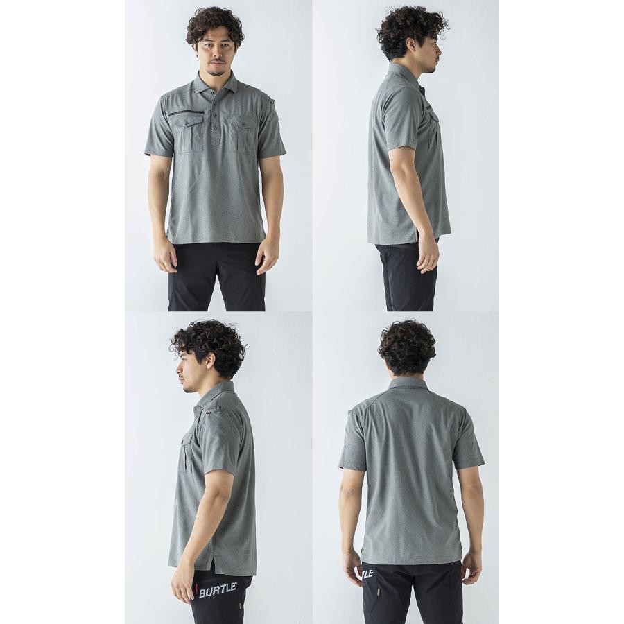 BURTLE バートル 半袖シャツ 707 オールシーズン 作業服 作業着 ストレッチ素材 制電 吸汗速乾 消臭テープ付き 男女兼用 4L-5L : 作業服の専門店だるま商店 - 通販 ...