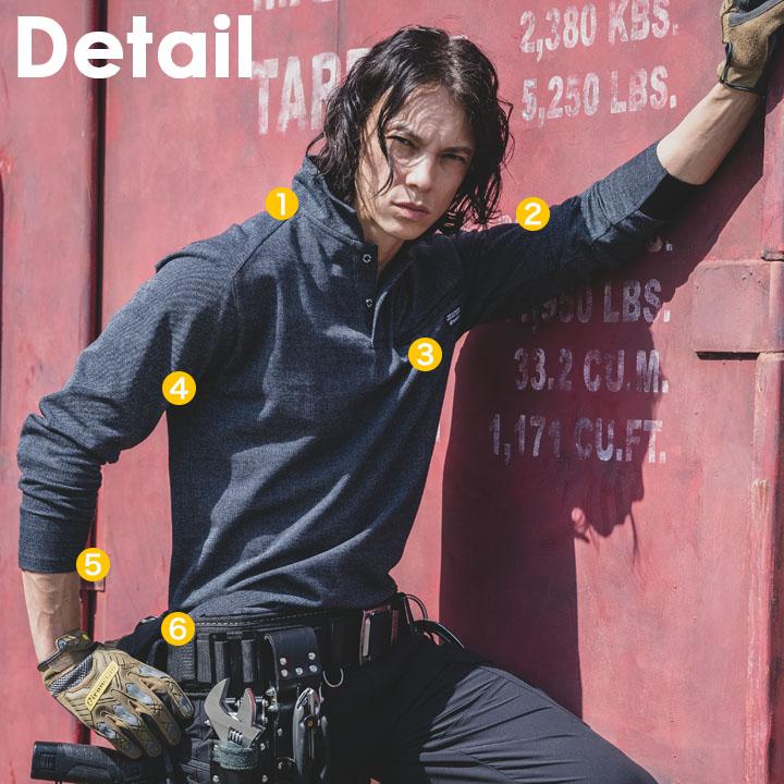 バートル 4094 ポロシャツ 厚手 ヘビーウエイト 消臭 吸汗速乾 制電 長袖 ストレッチ スタンディングワイヤー 男女兼用 メンズ 作業服 BURTLE XXL 即日発送 ...