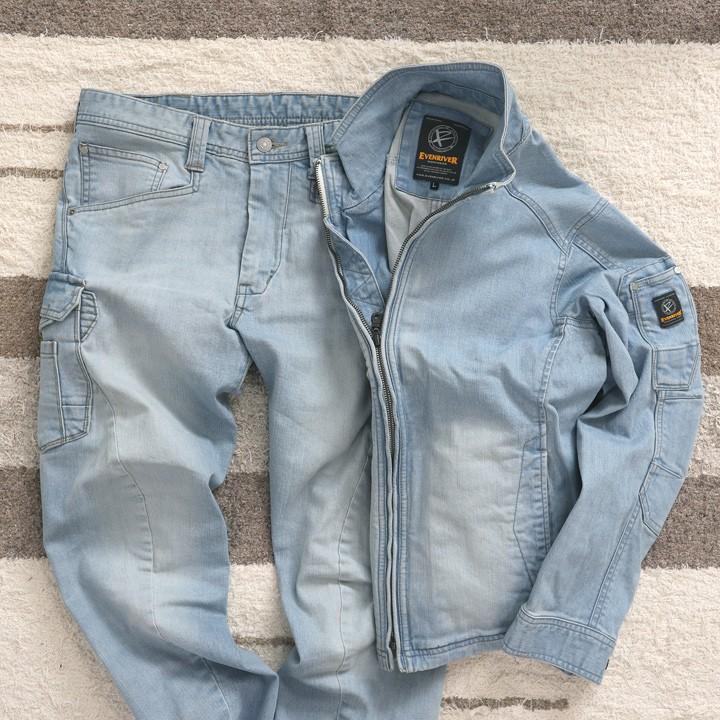 EVENRIVER イーブンリバー 作業着 デニム ストレッチ デニムカーゴパンツ USD702 オールシーズン ズボン 作業服 USD-702 : 作業服の専門店だるま商店 - 通販 ...