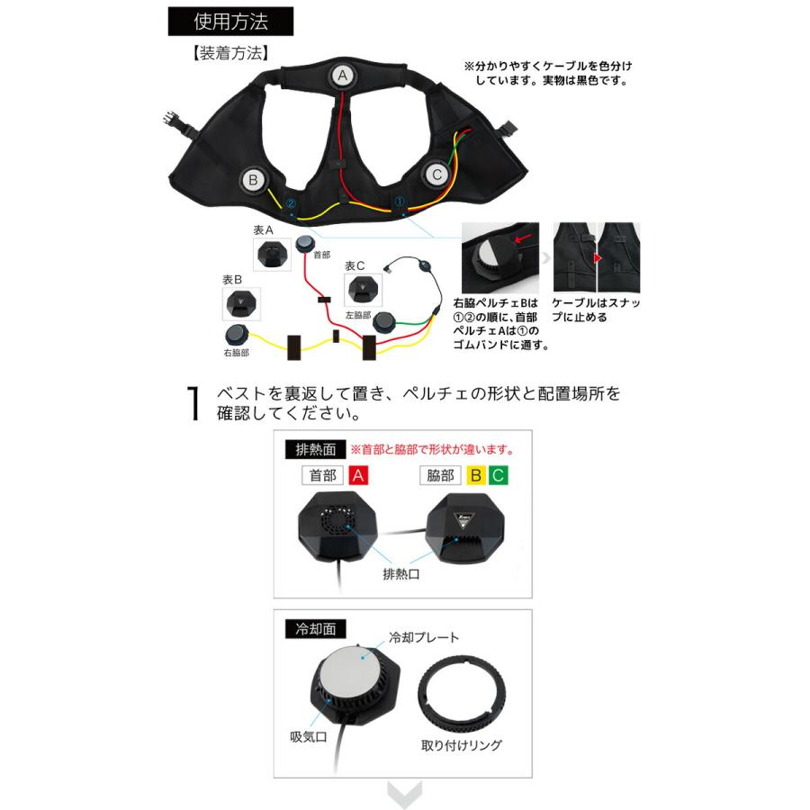 即日発送 ペルチェ ベスト フルセット バッテリー付き クーリング 冷却