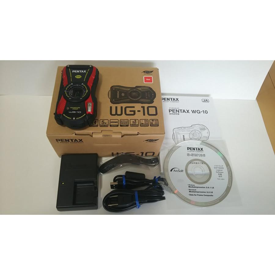 PENTAX 防水デジタルカメラ WG-10 レッド 1cmマクロ マクロスタンド付属 WG-10RD 12653 : DashDash - 通販 - Yahoo!ショッピング