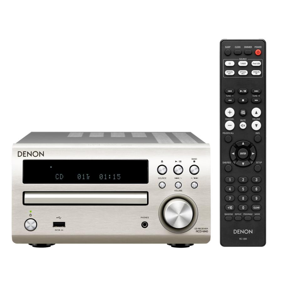 Denon CDレシーバー FLAC/WAV/AAC再生対応 フロントUSB端子/2系統光デジタル入力 プレミアムシルバー RCD-M40-SP : DashDash - 通販 - Yahoo ...