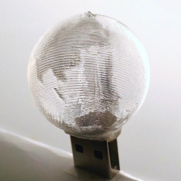 3Dデザインランプ 地球儀型 USB ミニライト 青色 (3D 印刷シェードつき) : デイシン Dasyn Yahoo!店 - 通販 ...