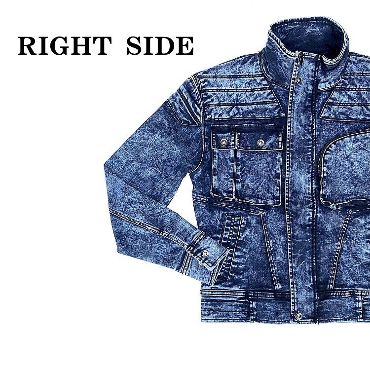 GLOWKICKS グローキックス 作業着 ブルゾン GKW-2031 ストレッチライダース型ジャケット 補強パッド入り ネイビー K-ZOC ケイゾック : だてもの - 通販 ...