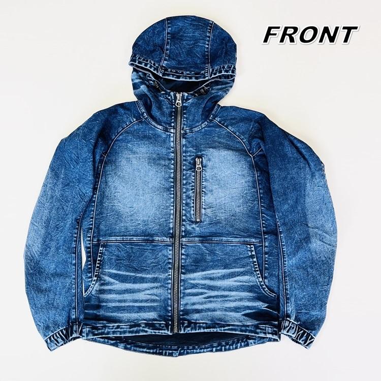 【2着以上 上下SETで送料無料】 GLOW KICKS グローキックス 作業着ブルゾン GKW-9201 デニムジップアップパーカー ストレッチ ネイビー K-ZOC ケイゾック : だても ...