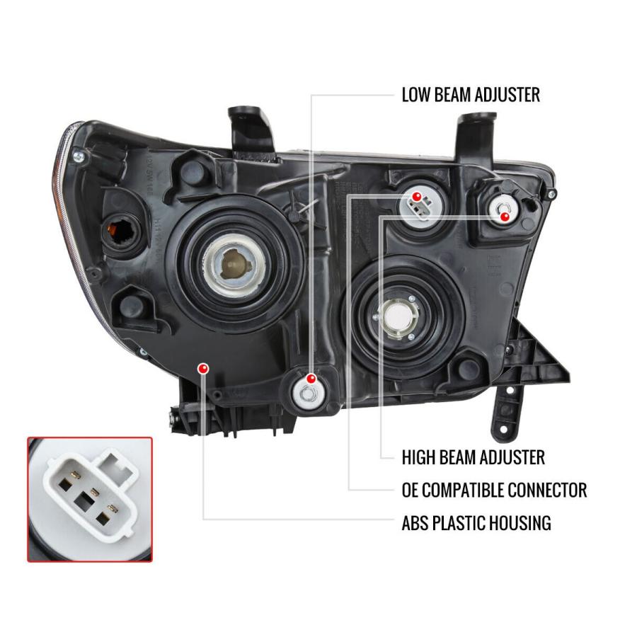 07-13y タンドラ ヘッドライト インナーブラック / U-Bar LED : デイブレイク Yahoo!ショップ - 通販 - Yahoo!ショッピング