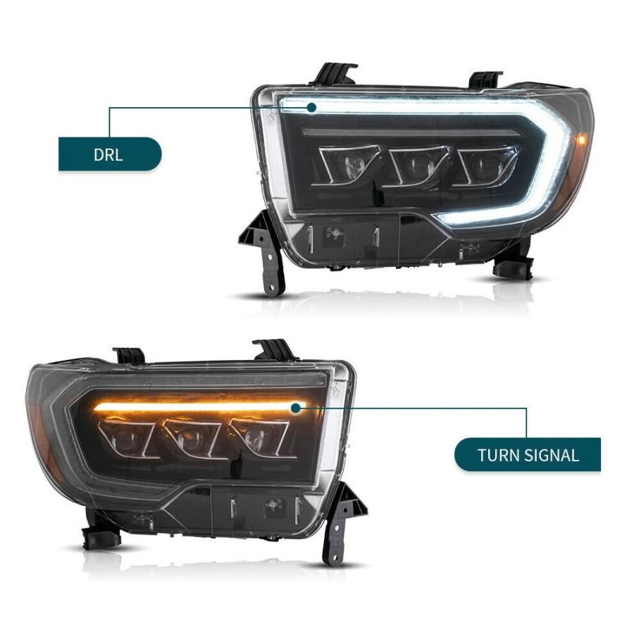 07-13y タンドラ ヘッドライト 3眼レンズ / シーケンシャル LED : デイブレイク Yahoo!ショップ - 通販 - Yahoo!ショッピング