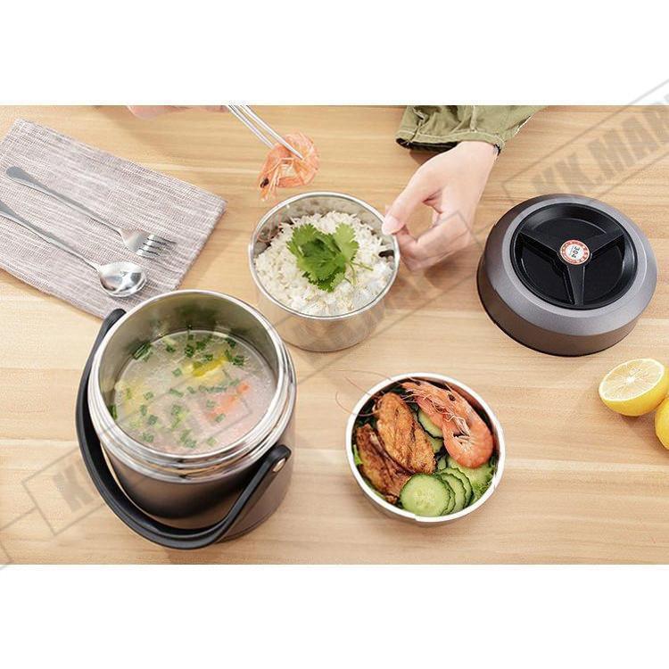 弁当箱 ランチボックス おしゃれ お弁当箱 保温保冷 ランチジャー 学校学生 会社出勤 食事用 入社 遠足 ピクニック 便利 2段/3段 大容量 シンプル 新生活 ギフト : day day ...