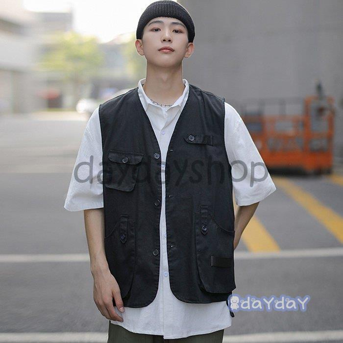 トロな 机能 パッチワーク メンズベスト メンズチョッキ ジレー マルチ