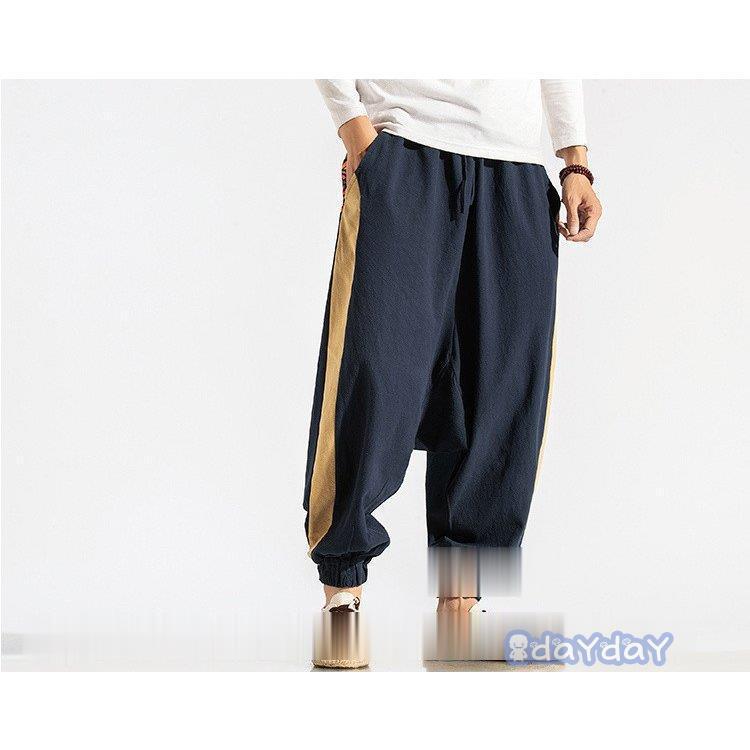 メンズ サイドライン ボトムス 新作 2021 サルエルパンツ 切り替え