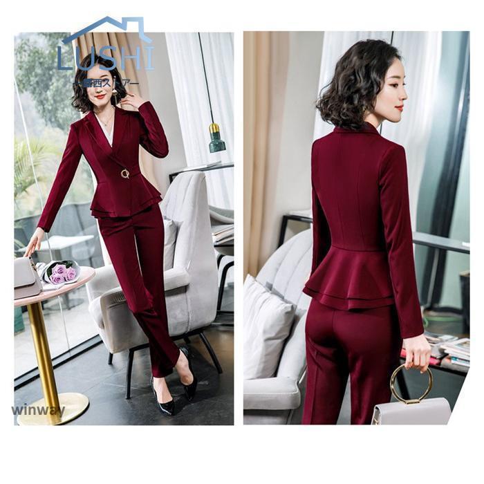スーツ レディース 上下セット パンツスーツ スカートスーツ 2type ビジネス リクルート OL テーラード ストレッチ 女性 :ze20240328-bvsof90:winway ...