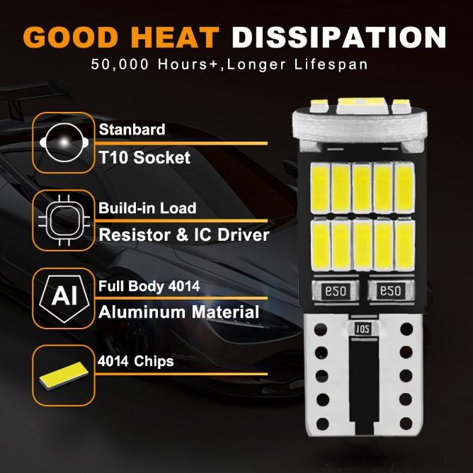 T10 T16 led バルブ 10個 ルームランプ ポジションランプ ナンバー灯 ウェッジ球 ホワイト 12v 白 6000K :063:DayOne - 通販 - Yahoo!ショッピング