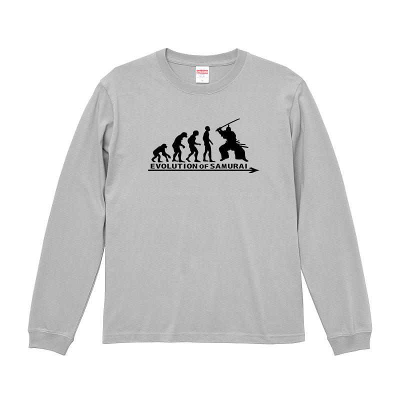 進化 EVOLUTION 侍 さむらい ロンT 長袖Tシャツ リブ付き グレー (M) 和柄 武士 日本 : l-samurai-grm : DAY-S Yahoo!ショップ - 通販 ...