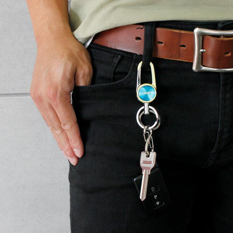 OMUDA カラビナ キーホルダー 2連キーリング メンズ レディース ユニセックス ストラップ ブラス キーリング : 革財布・シルバー専門店 Days art - 通販 - Yahoo ...