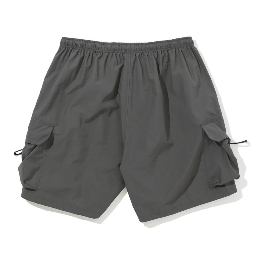 POLeR POLER STUFF ポーラー SHIRRING NYLON WIDE CARGO SHORTS OLIVE シャーリングナイロン ワイドカーゴショーツ オリーブ カーゴパンツ ...