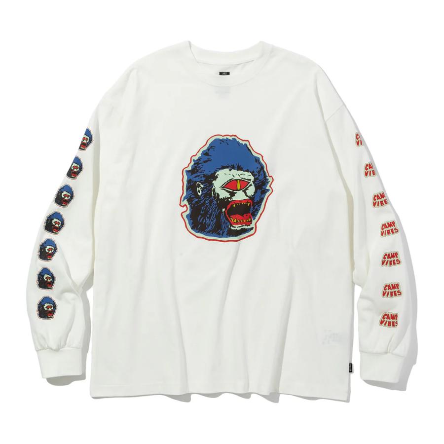 POLeR POLER MAN WOLF RELAX FIT L/S TEE WHITE ポーラー マンウルフ リラックスフィット ホワイト ...