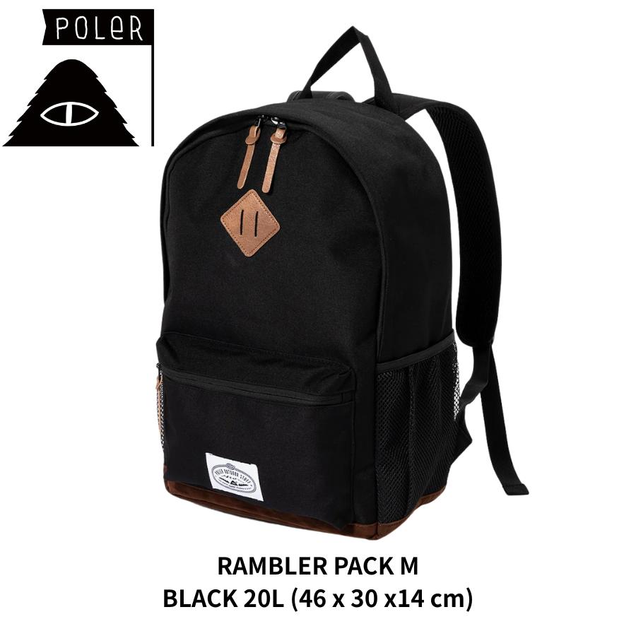 POLeR POLER STUFF "RAMBLER PACK M BLACK" ポーラースタッフ ランブラーパックM ブラック バックパック ...