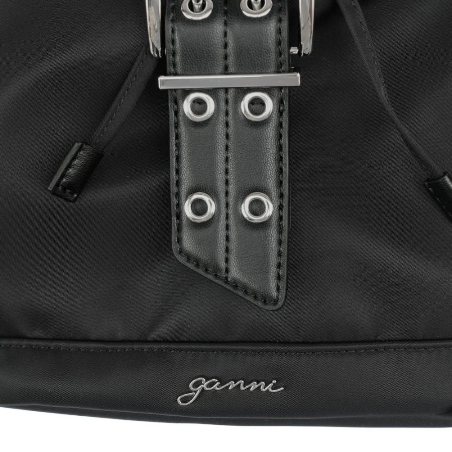 GANNI（ガニー） ブラックスモールナイロンバックパック バッキー