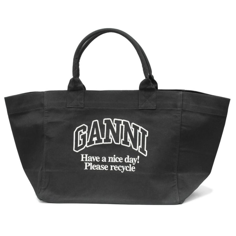 GANNI ガニー オーバーサイズ キャンバス トートバッグ ショルダーバッグ ファントム Shopper XXL Phantom 252 A6680 : DAY TRIPPER - 通販 ...