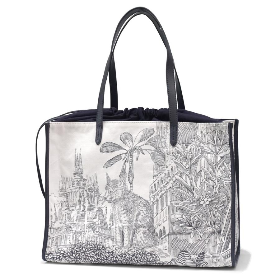 INOUI TOOSH EDITIONS イヌイエディションズ ショッピングバッグ キャンバスコットン ピラネージ 猫 SHOPPING BAG PIRANESI CAT NIGHT ...
