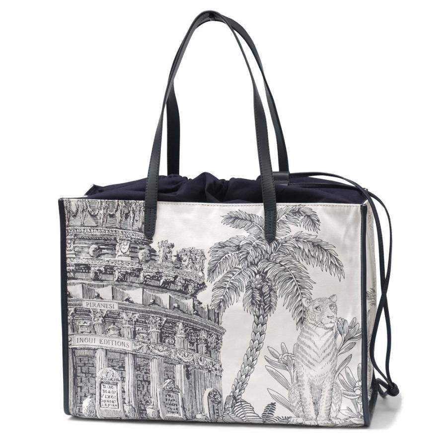 INOUI TOOSH EDITIONS イヌイエディションズ ショッピングバッグ キャンバスコットン ピラネージ 猫 SHOPPING BAG PIRANESI CAT NIGHT ...