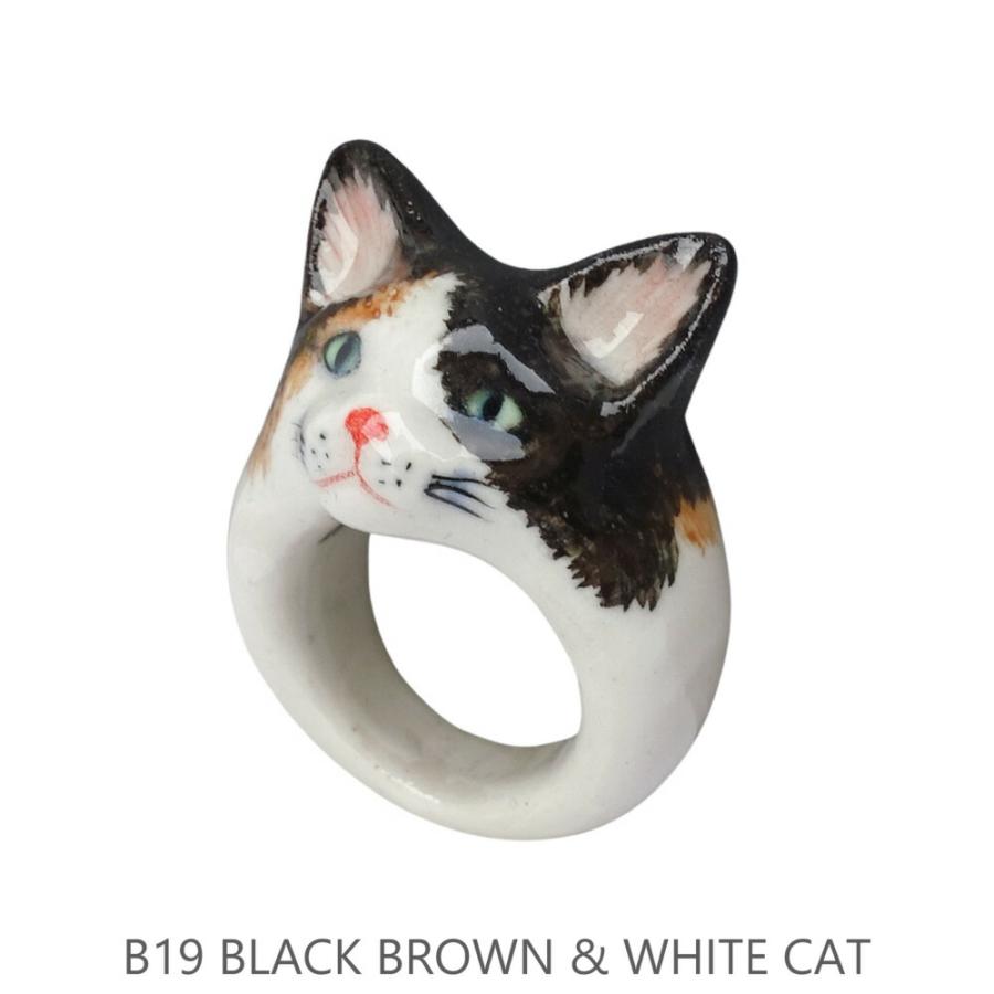 NACH ナッシュ ポーセリン リング 磁器指輪 B PORCELAIN RINGS ラビット 三毛猫 ペルシャ猫 動物 アニマル 磁器 ...