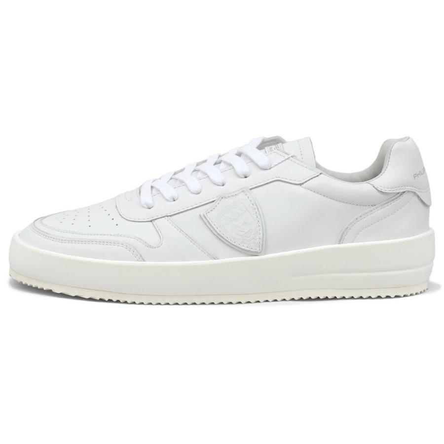 PHILIPPE MODEL NICE LOW MAN フィリップモデル ホワイトレザースニーカー VNLU V001 レースアップ VEAU ...